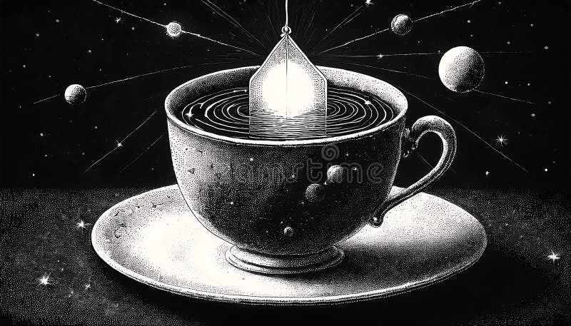Exploring the Cosmos through a Steaming Cup Filled with a Vibrant Solar ...