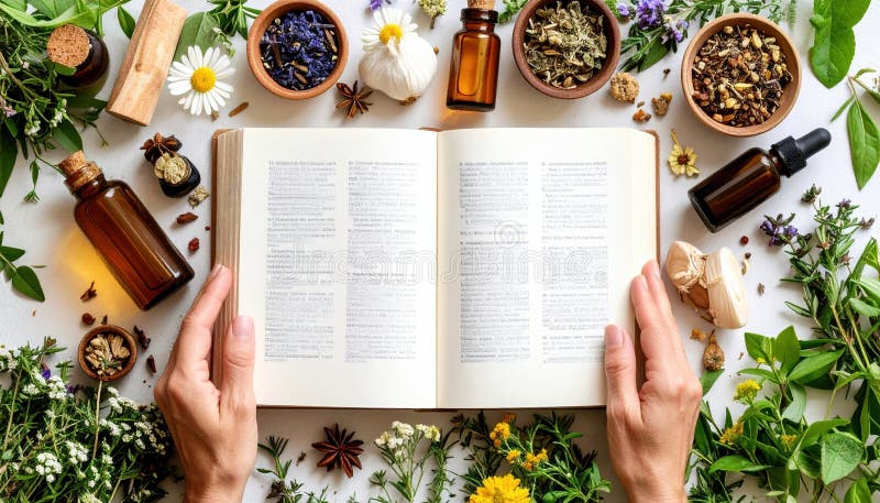 Exploring Creative Rituals with Herbs and Stock Photo - Image of ...