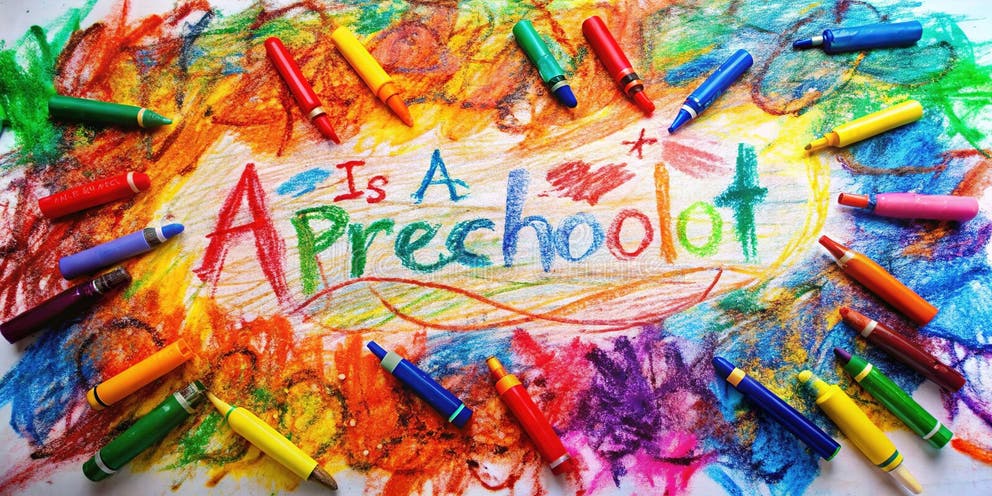 Exploring Creativity Colorful Crayon Scribbles Showcase Preschoolers ...