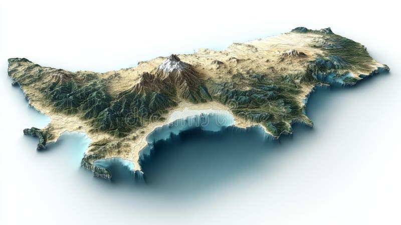 Exploring Crete, a Captivating 3d Map of the Island S Geography and ...