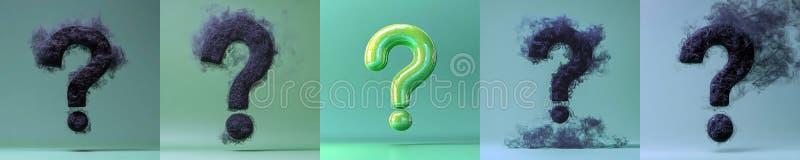 Exploring Curiosity through Abstract Question Mark Designs Stock Photo ...
