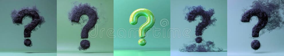 Exploring Curiosity through Abstract Question Mark Designs Stock Photo ...