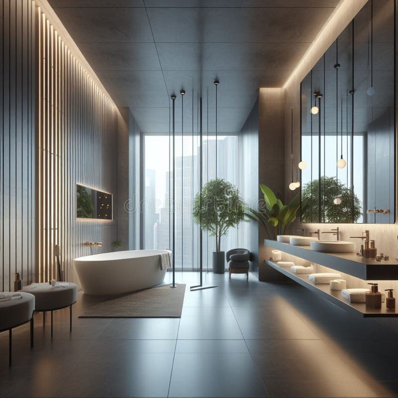 Exploring the Cutting-edge of Modern Lounge Interior Design Stock Photo ...