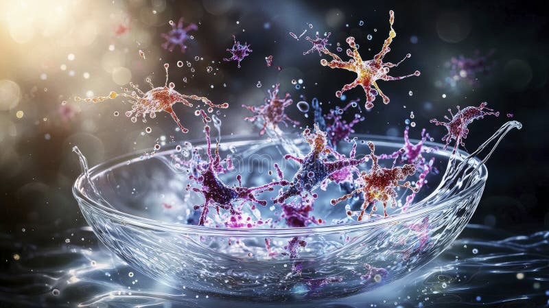 Exploring Dancing Bacteria in a Petri Dish Vibrant Close-up of a ...