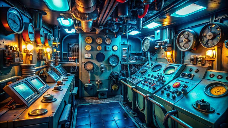 Exploring the Depths a Detailed View Inside a Submersibles Control Room ...