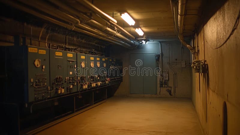 Exploring the Depths of a Nuclear Bunker Control Room Stock ...