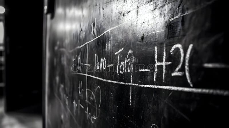 Blackboard Equations stock illustration. Illustration of blackboard ...