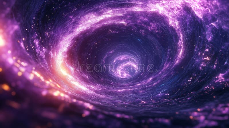 Exploring the Depths of a Vibrant Cosmic Vortex Stock Illustration ...