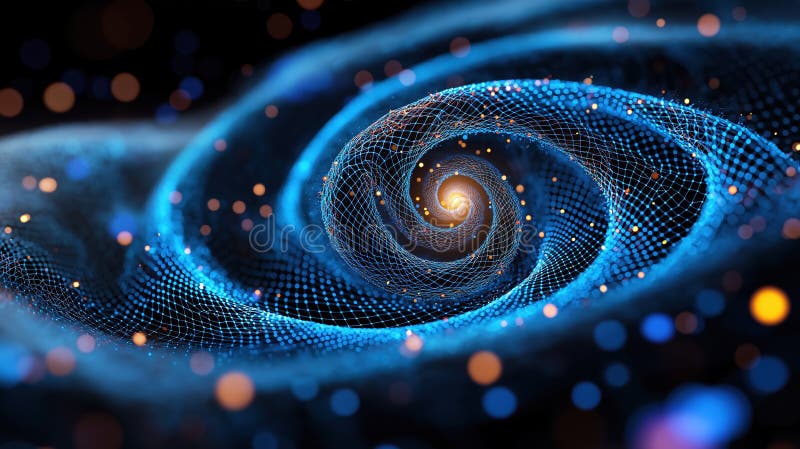 Exploring the Depths of a Vibrant Spiral Galaxy in Digital Art Stock ...