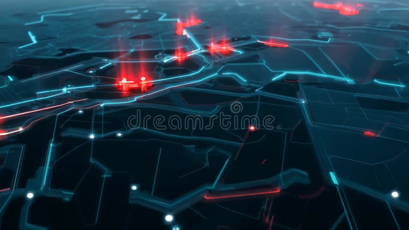 Exploring a Detailed Digital Map Showcasing Urban Infrastructure and ...