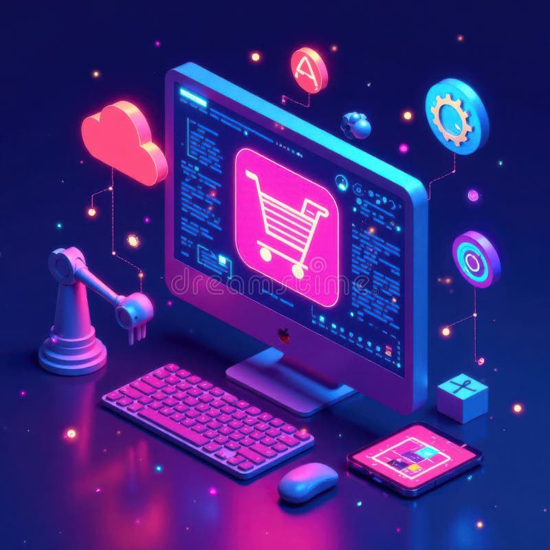 Exploring Digital Commerce through Modern Technology and Vibrant Design ...