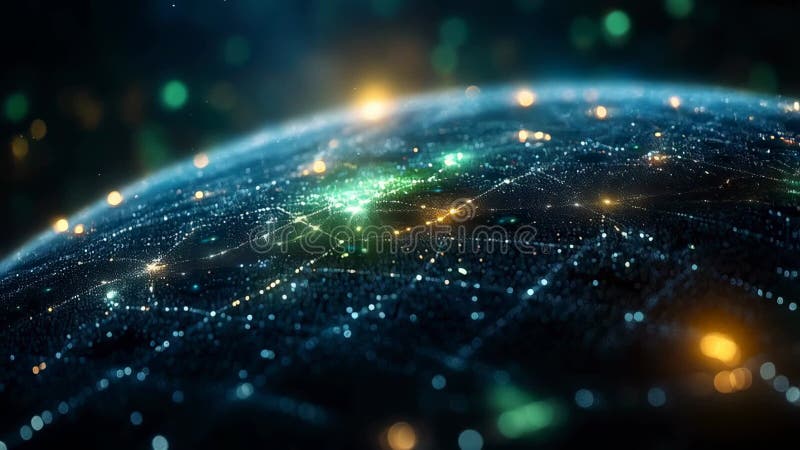 Exploring the Digital Connectivity of Earth in Modern Landscapes Stock ...