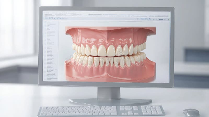 Exploring Digital Dentistry Technology on a Computer Screen Showcasing ...