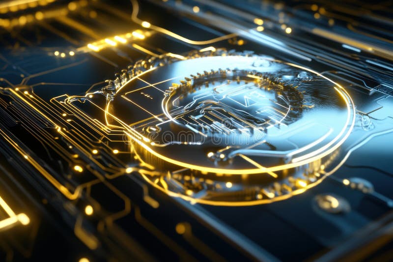 Exploring Digital Innovation in Technology Futuristic Lab 3d Render ...