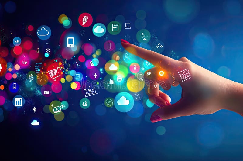 Exploring Digital Technology through Interactive Icons and Colorful ...