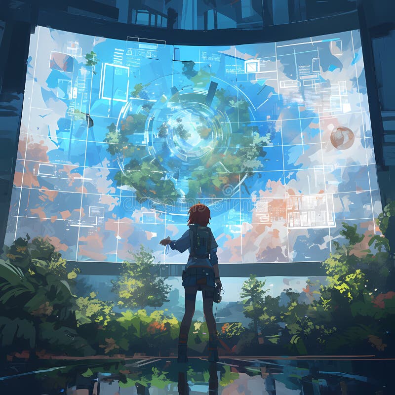 Exploring a Digital Universe: a Journey of Discovery Stock Illustration ...