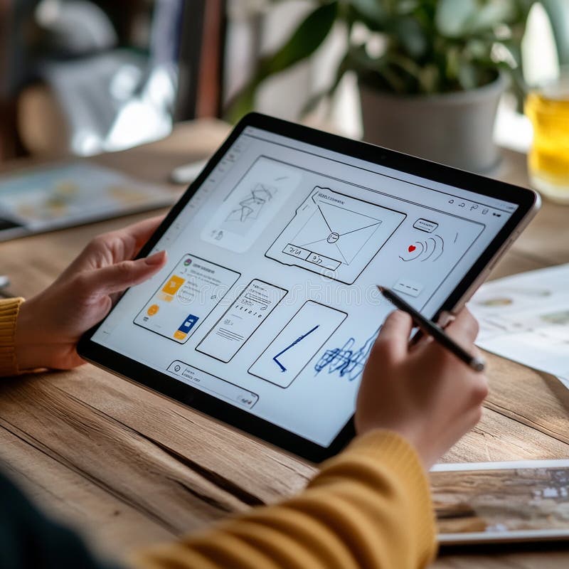 Exploring the Digital World E Commerse Stock Photo - Image of data ...