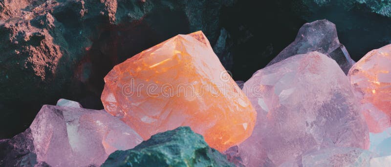 Exploring Vibrant Textures Colors Igneous Rock Crystals Stock Photos ...
