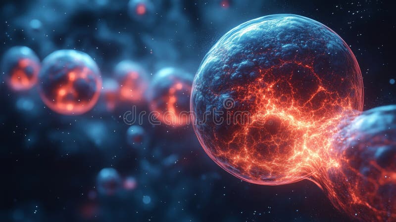 Exploring Dynamic Biological Cells and Their Interactions Stock Photo ...