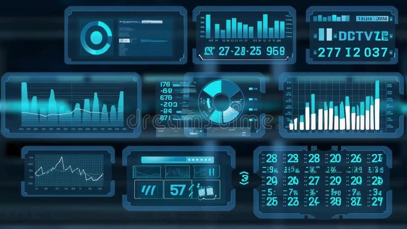 Exploring Dynamic Data Visualizations in Modern Technology Interfaces Generative AI Stock ...