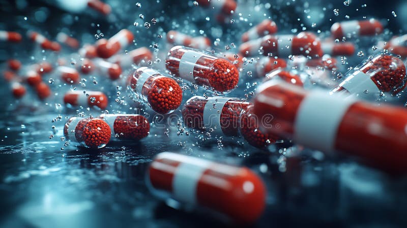 Exploring the Dynamic Interaction of Red Capsules in Water a Visual ...