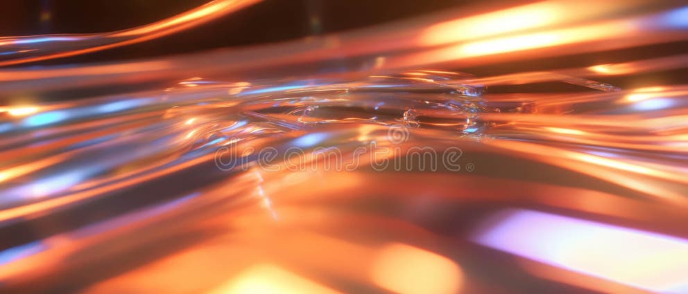 Exploring Dynamic Interaction Of Sound Waves And Light In An Abstract Environment Stock