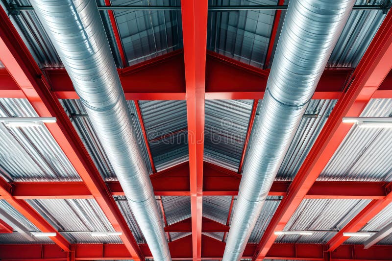 Intricate Patterns of Modern Architecture in an Industrial Warehouse ...