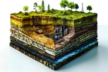 Exploring Earth S Layers: a Cross-Section Revealing Subsurface ...