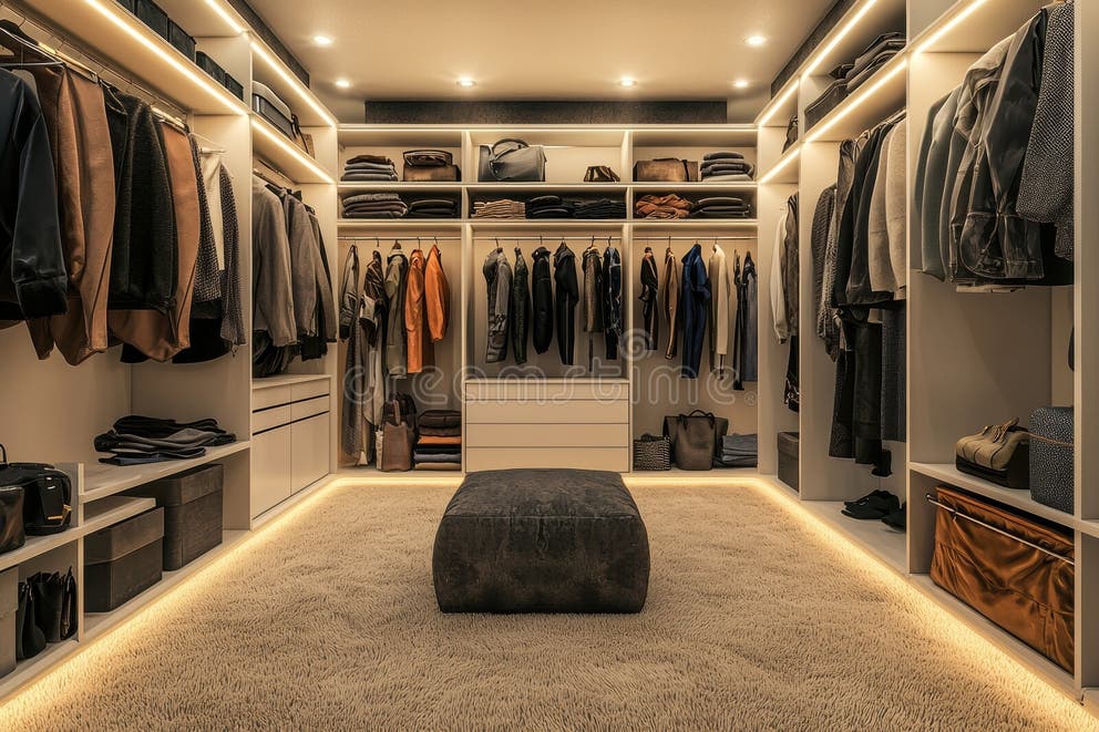 Exploring the Elegance of an Expansive Walk-in Closet with a Luxurious ...
