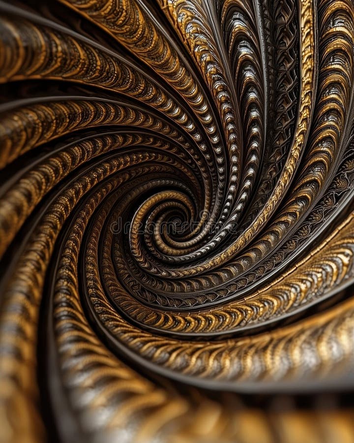 Exploring the Elegance of Gold and Black Spiral Patterns Featuring ...