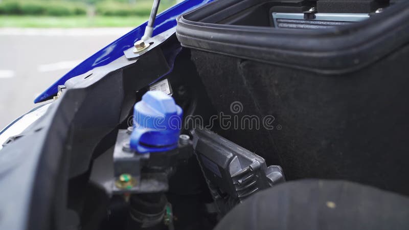 Exploring the Engine Compartment of a Van and Inspecting the Air Filter ...