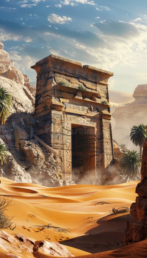 Exploring the Enigmatic Ancient Tomb Surrounded by Serene Desert Dunes ...