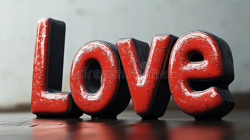 Exploring the Essence of Love through Decorative Text Stock Image ...