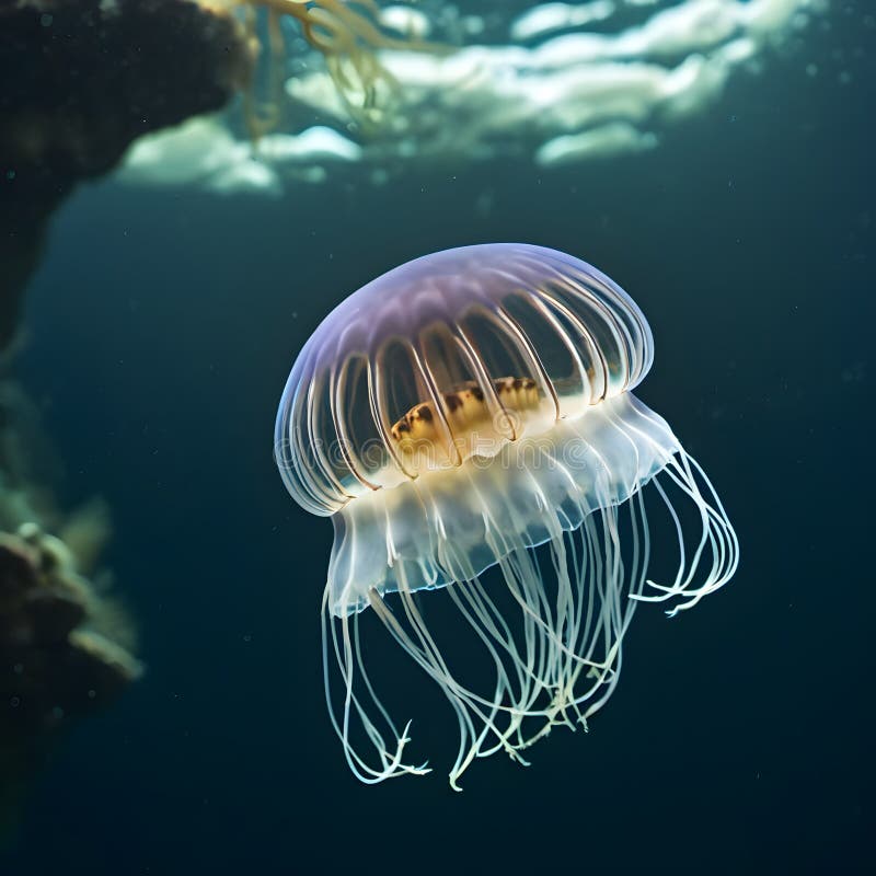 Exploring the Exotic Spot Jellyfish in Tropical Waters Stock ...