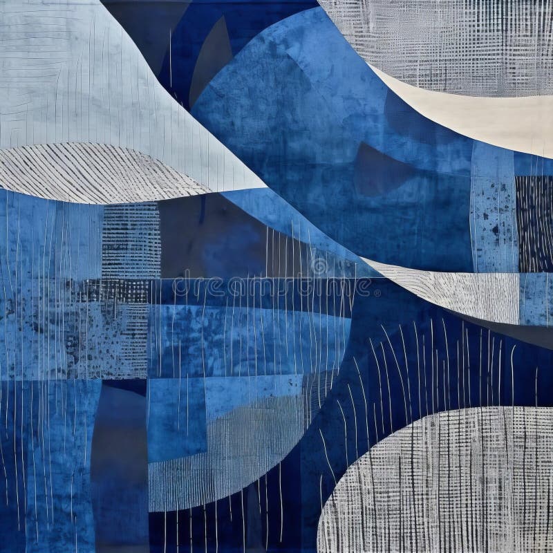 Exploring Expressionism through Dark Blue and Gray Rugs Stock ...