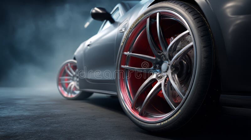Exploring the Eye-Catching Design of Automobiles Featuring Red Rims and ...