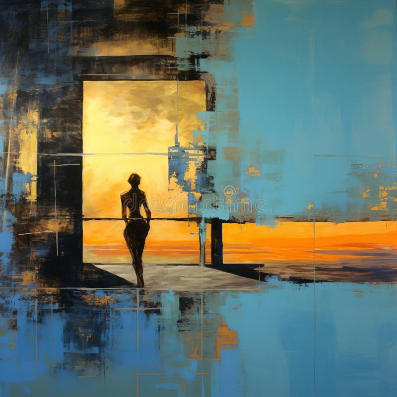 Exploring Figurative Art Painting with Expressive Techniques Stock ...