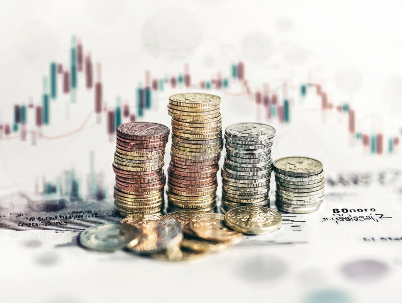 Exploring Financial Trends with Stacked Coins and in-Depth Currency ...