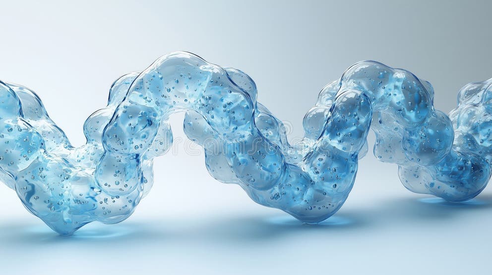 Exploring the Fluid Dynamics of Wavy Transparent Bubbles Stock Photo ...