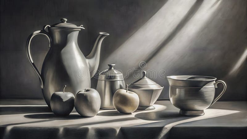Exploring Form and Light in a Monochromatic Still Life Generative AI ...