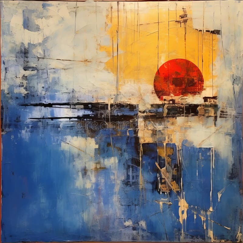 Exploring Found Object Art Painting with Expressive Techniques Stock ...