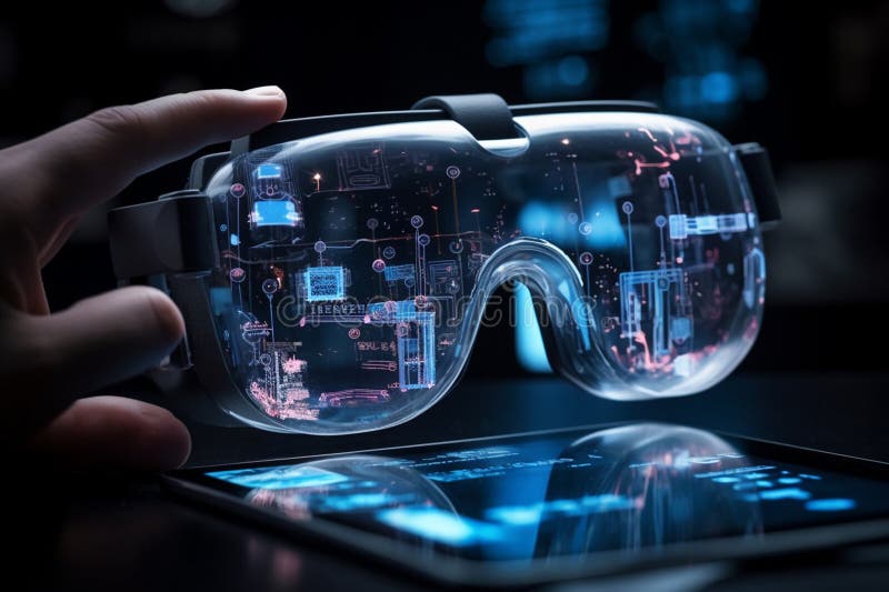 Exploring the Future: AI-Powered Virtual Reality Illustration Stock ...