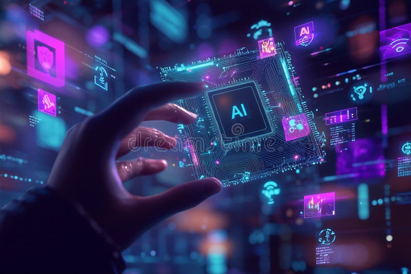 Exploring the Future of AI Technology Stock Illustration - Illustration ...