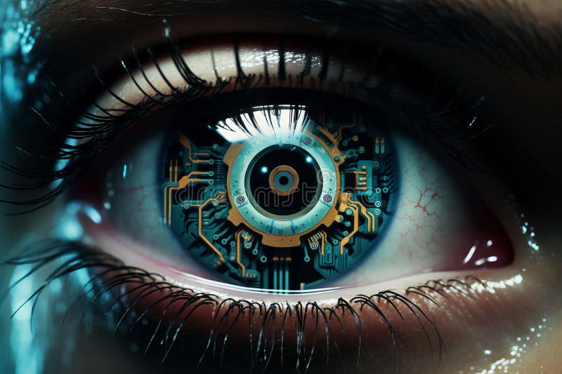 Exploring the Future of Augmented Reality with a Cybernetic Implant, Generative AI Stock ...