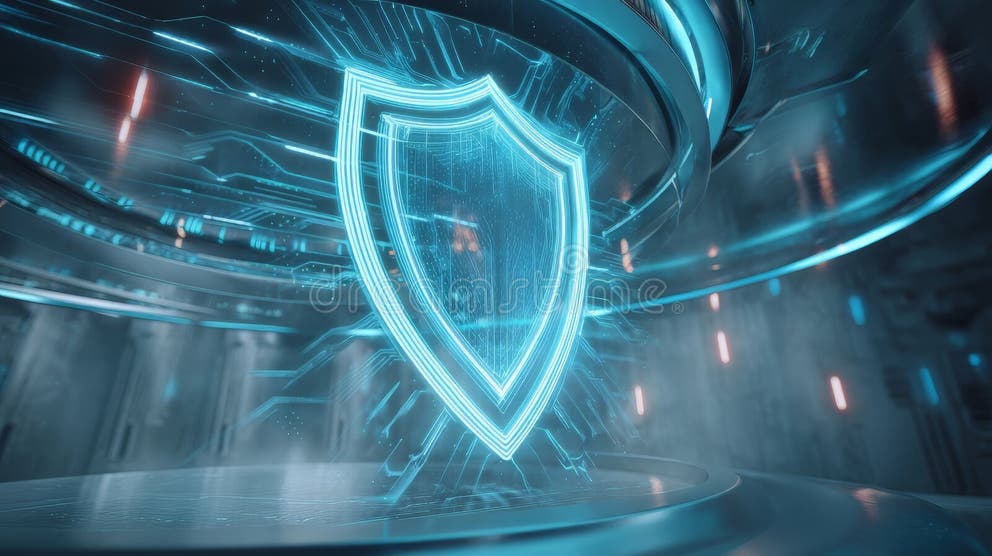 Exploring the Future of Cybersecurity with a Futuristic Shield and ...
