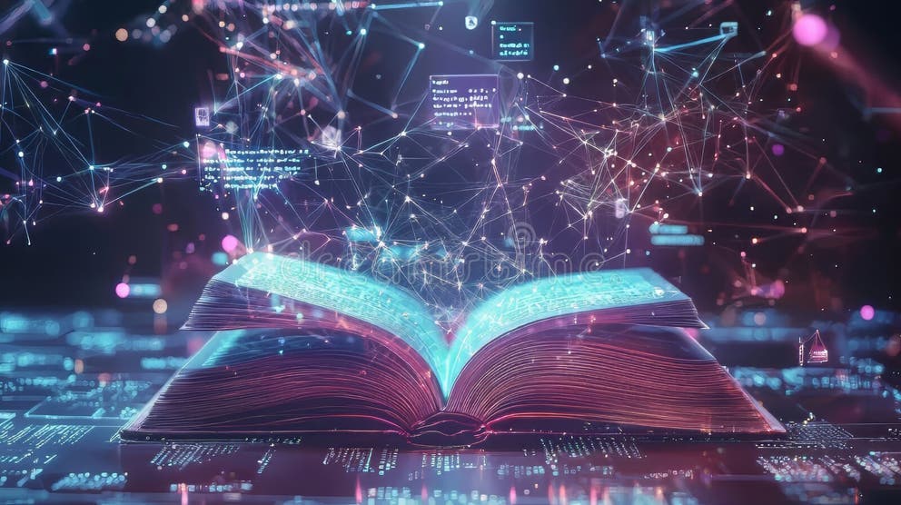 Exploring the Future of E Learning through Connected Lines and Dots in Educational Concepts ...