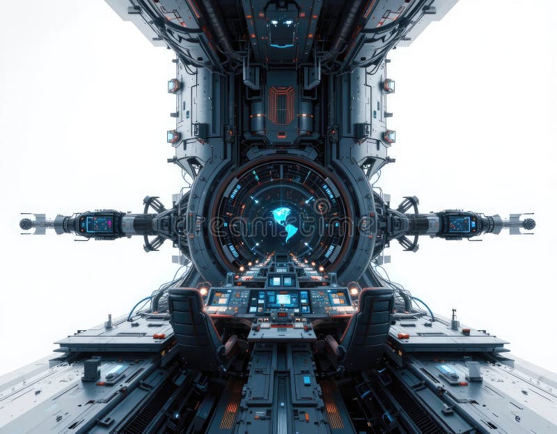 Exploring the Future Futuristic Spaceship Interior Control Panel with ...