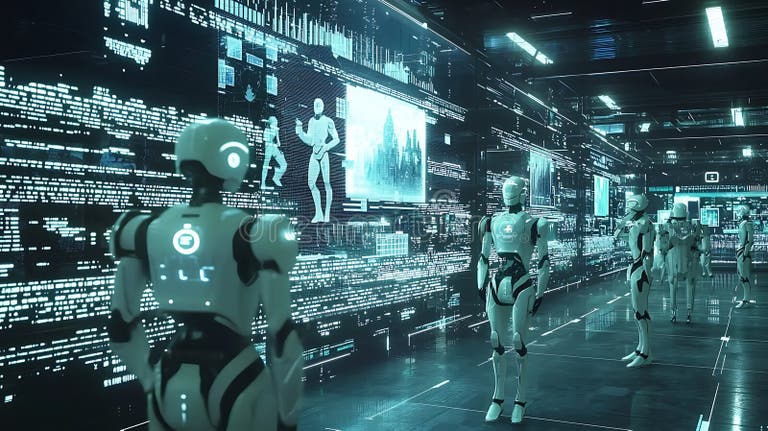 Exploring the Future a Futuristic Trading Floor with Robots and ...