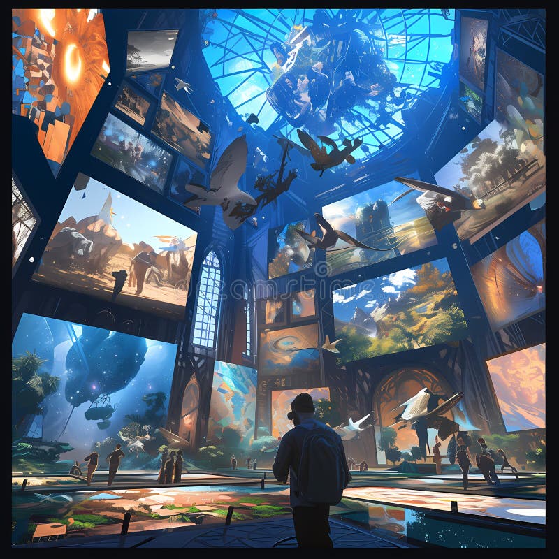 Exploring the Future: a Gallery of Tomorrow S Wonders Stock ...