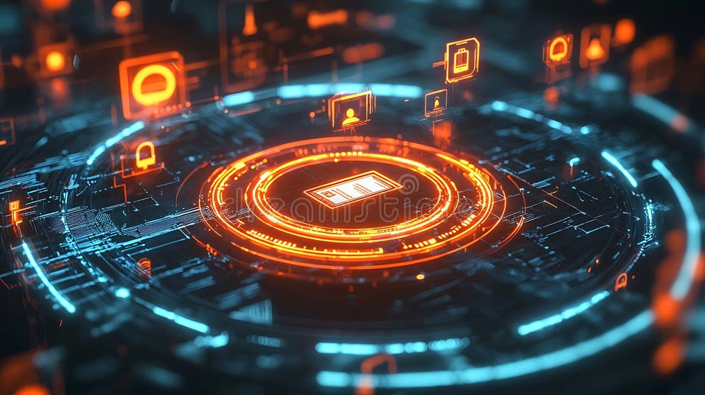 Exploring the Future a Glimpse into Innovative Technology Interfaces with Dynamic Glowing ...